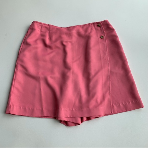 Talbots | Shorts | Talbots Vintage Bubble Gum Pink Wrap Skort Barbie ...